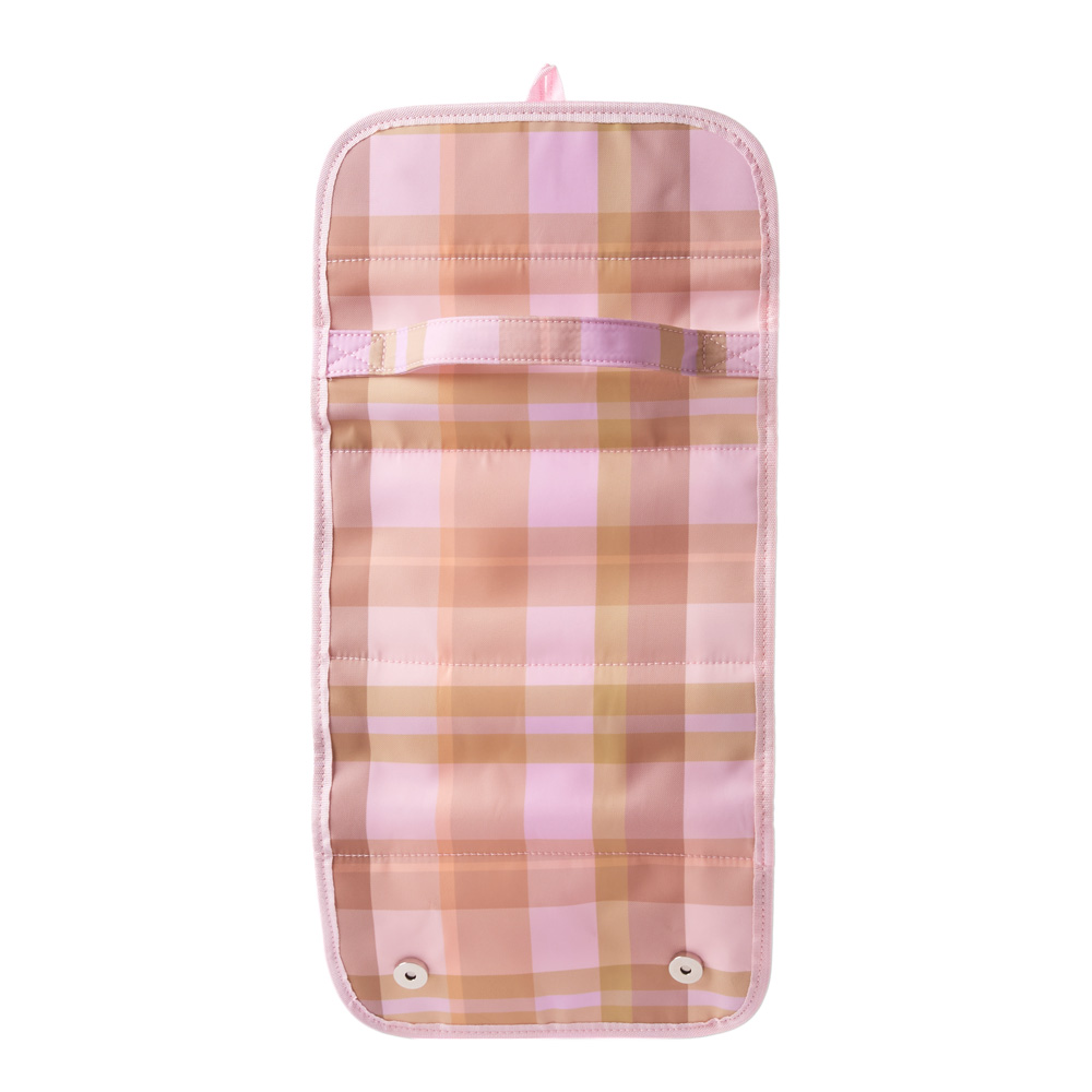 Lilac Check Hanging Cosmetic Bag | Adairs
