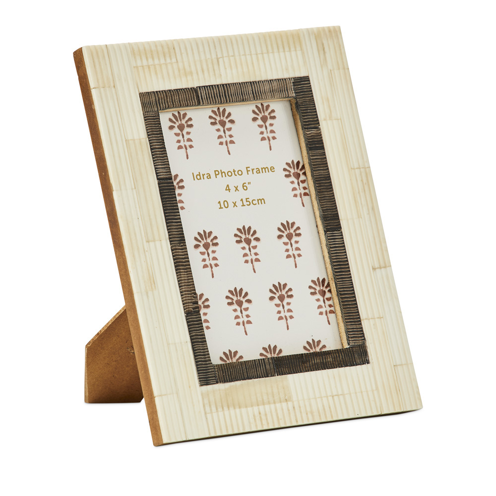 Idra Ivory & Natural Photo Frame | Adairs