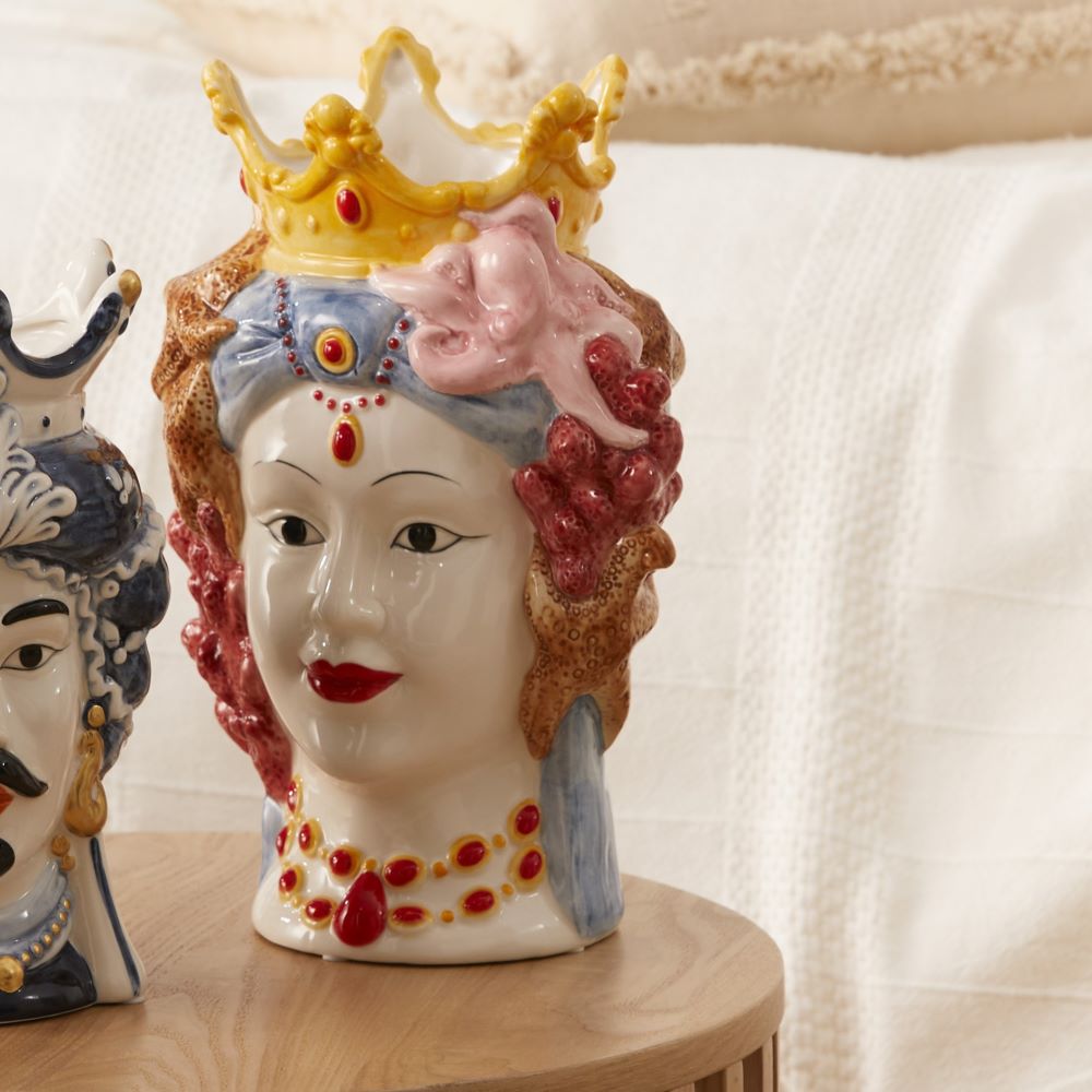 Mondello Head Coral Multi Vase | Adairs