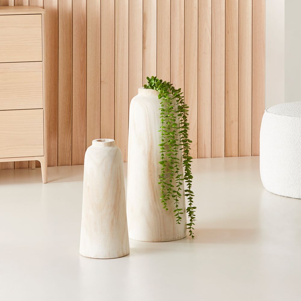 Jasper Natural Timber Vase | Adairs