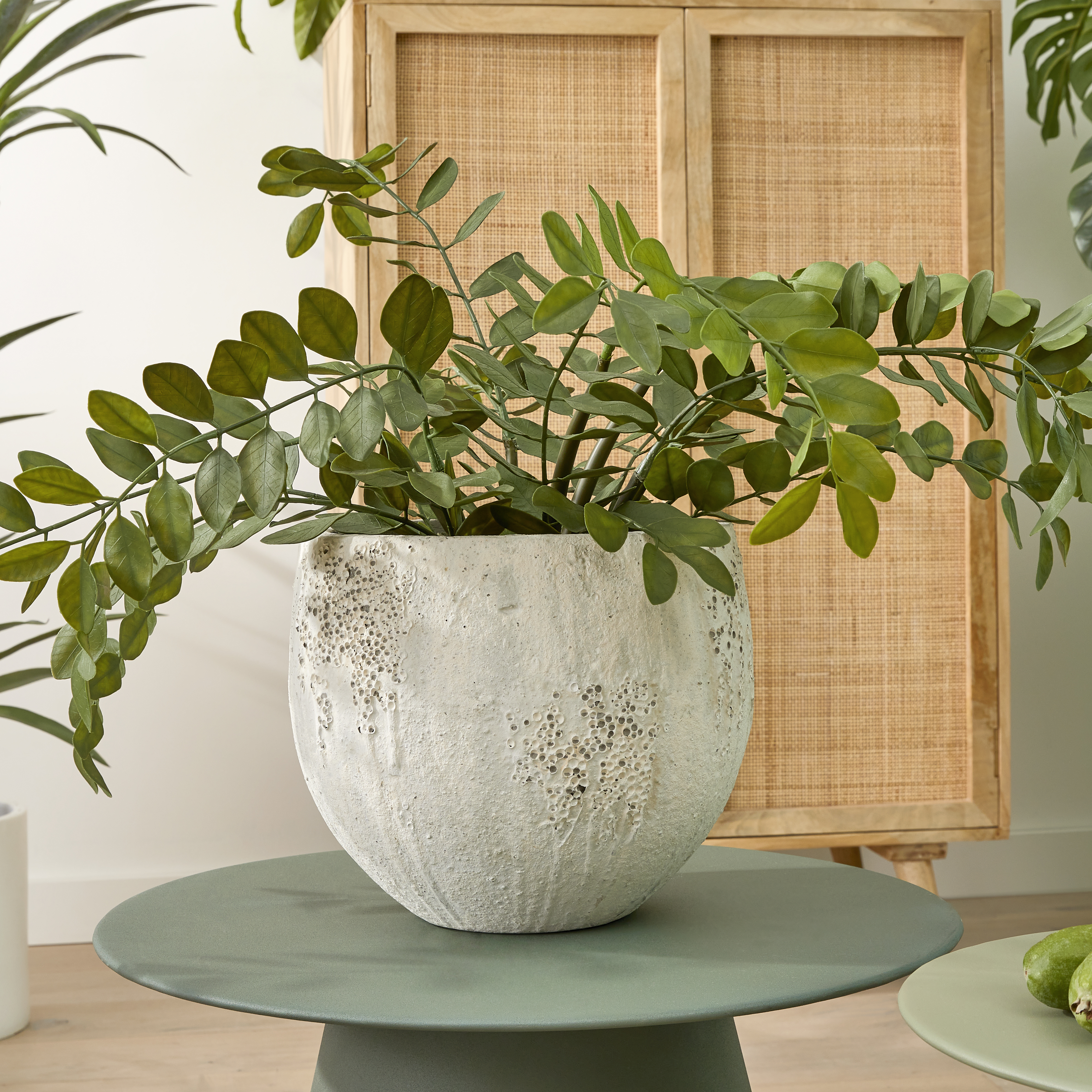 Odyssey Rustic Extra Tall White Pot | Adairs