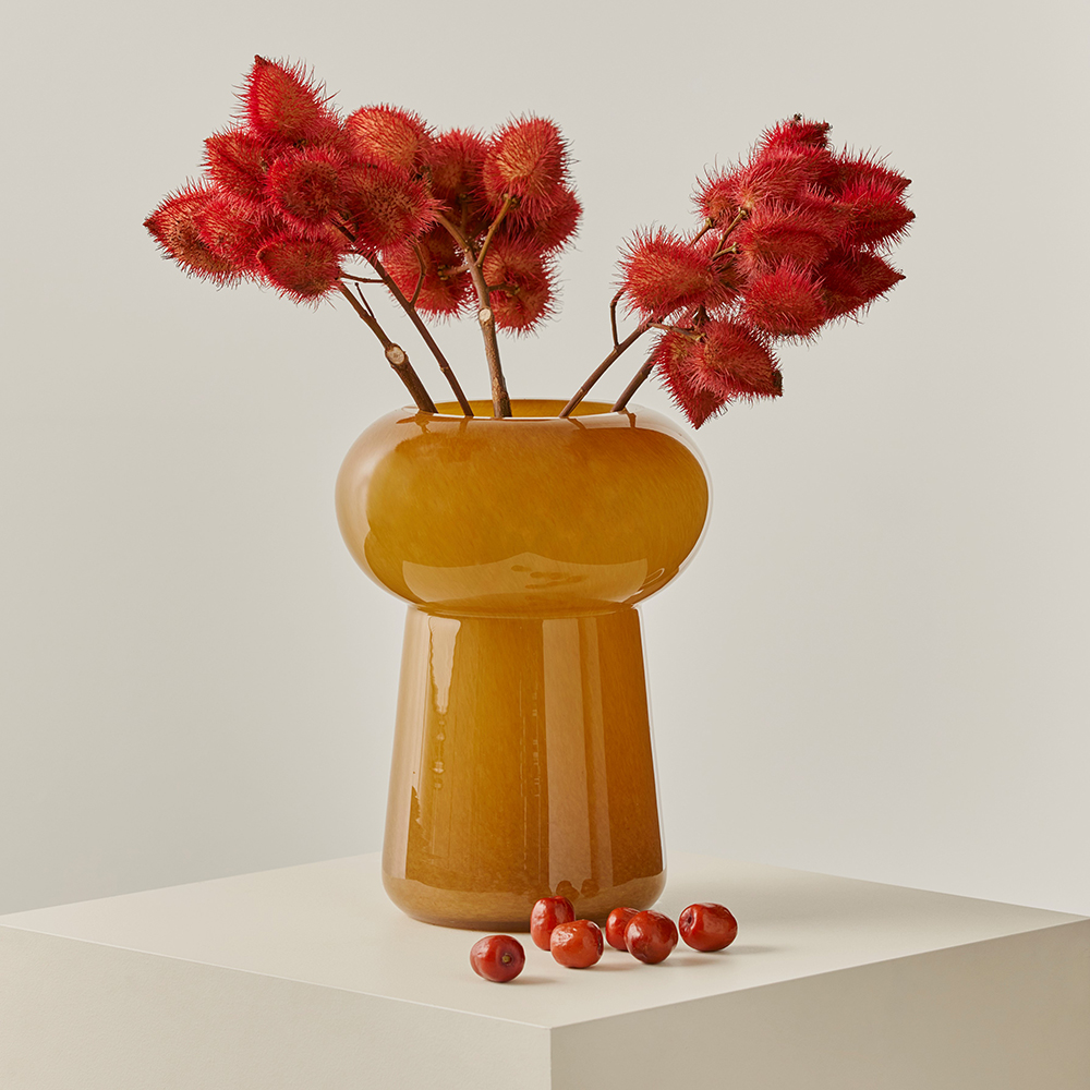 Tuba Amber Vase | Adairs