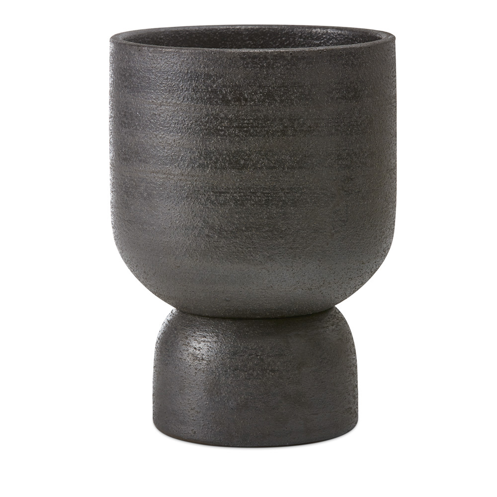 Textured Black Sand Pot | Adairs