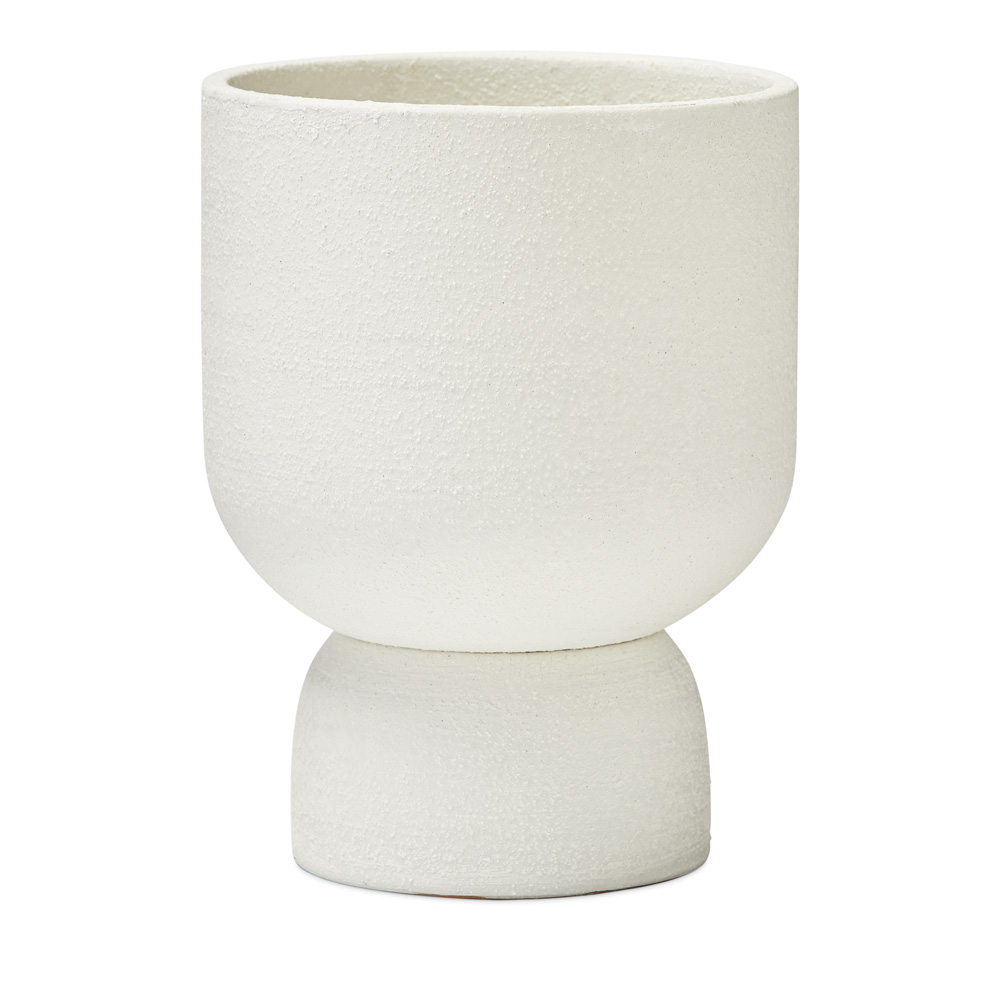 Textured White Sand Pot | Adairs