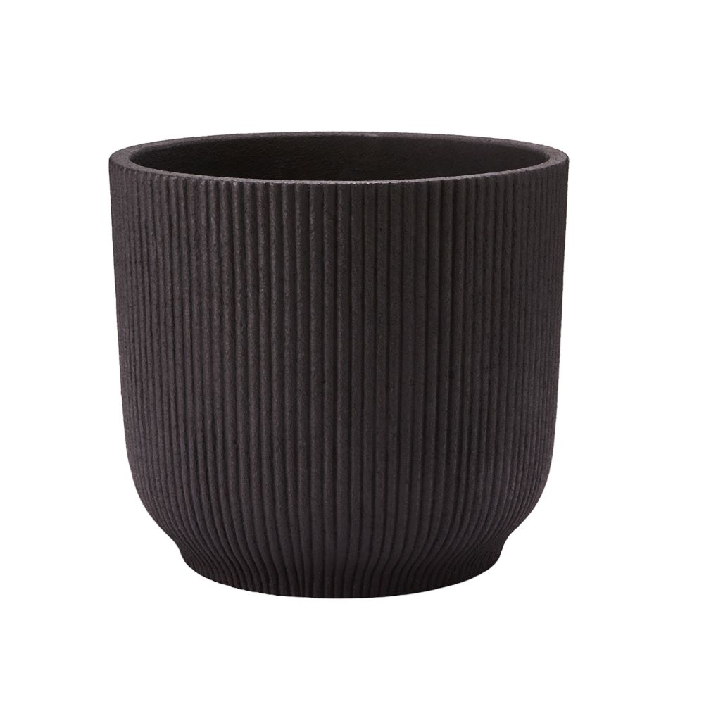 Henri Matte Black Rib Pot | Adairs