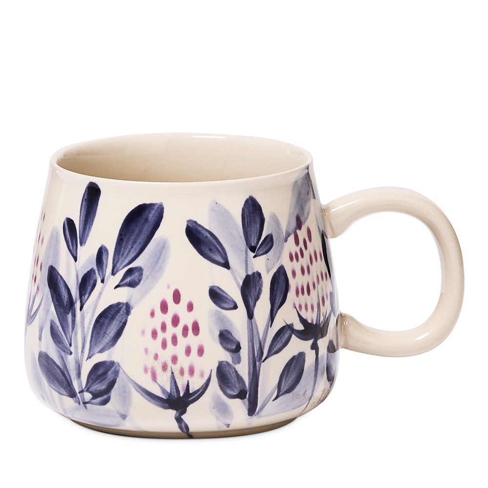 La Fleur Blue Leaves Servingware | Adairs