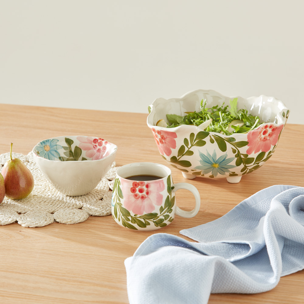La Fleur Green Vine Servingware | Adairs