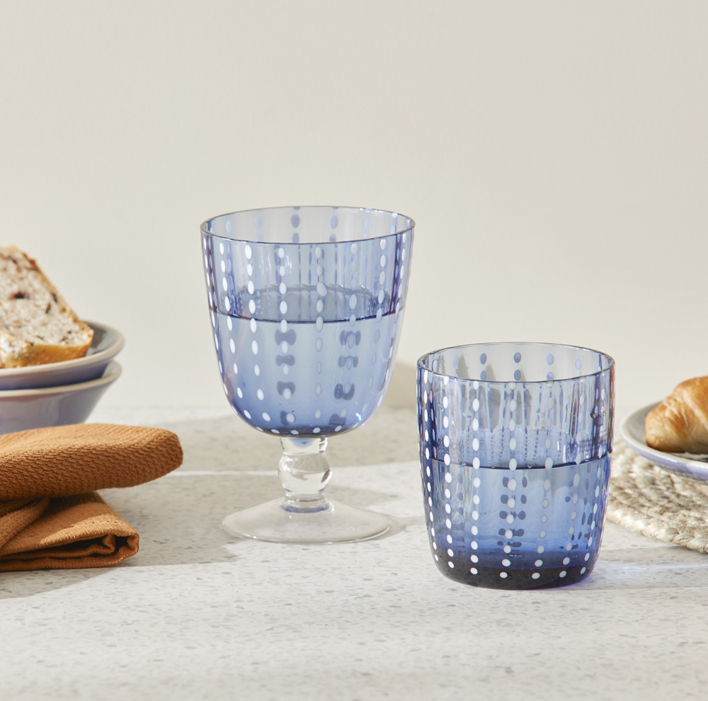 Amelia Sapphire Blue Drinkware | Adairs