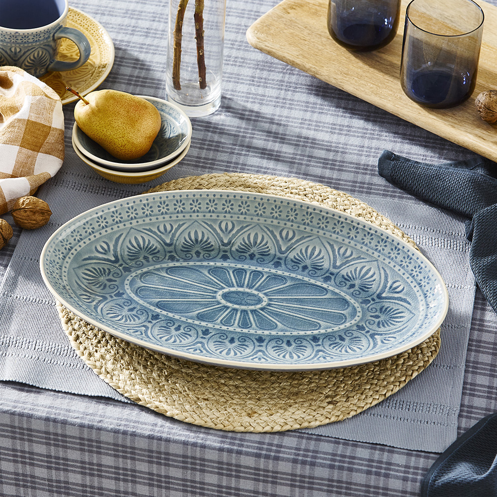Ophelia Blue Servingware | Adairs