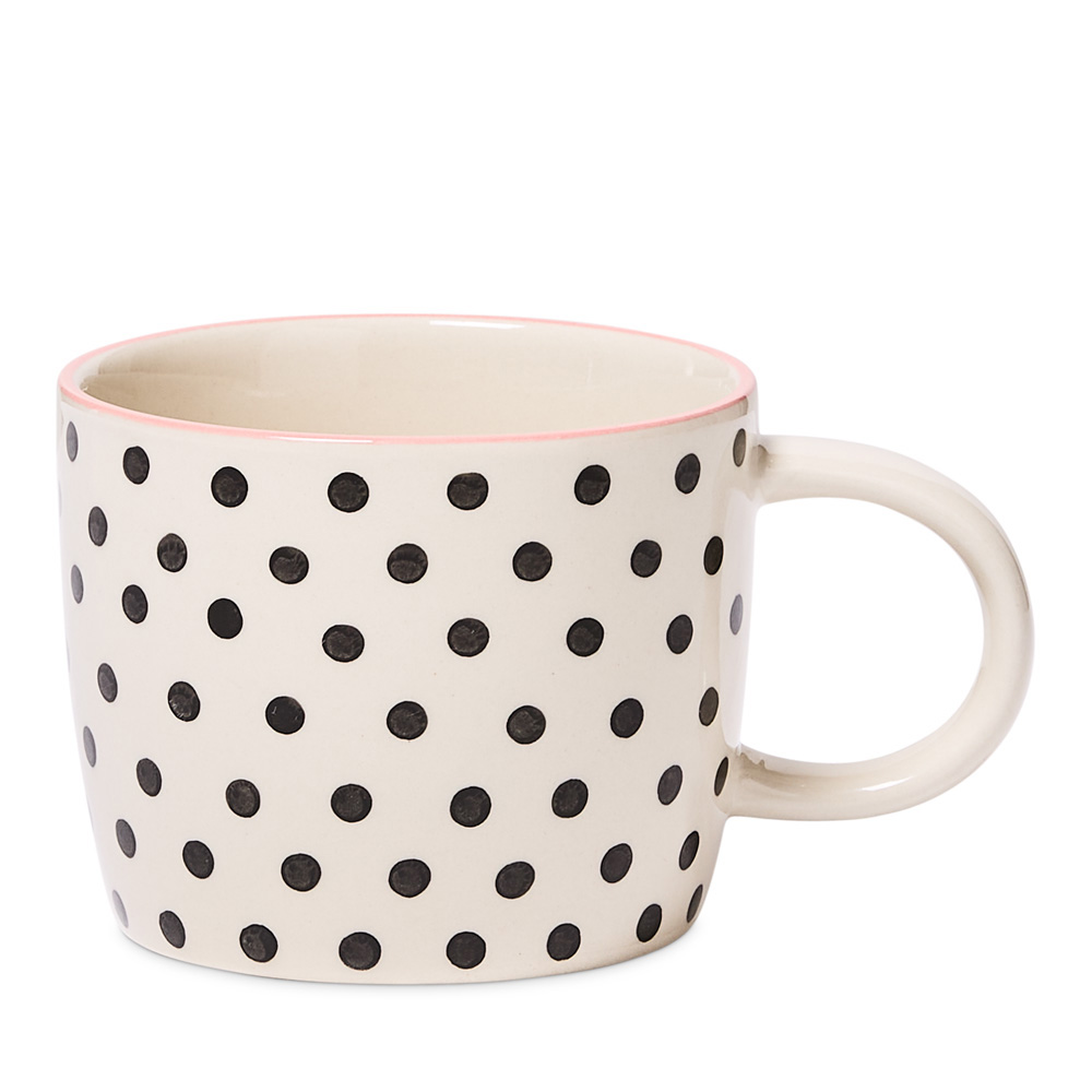 Lola Handpainted Black Spot Mug | Adairs