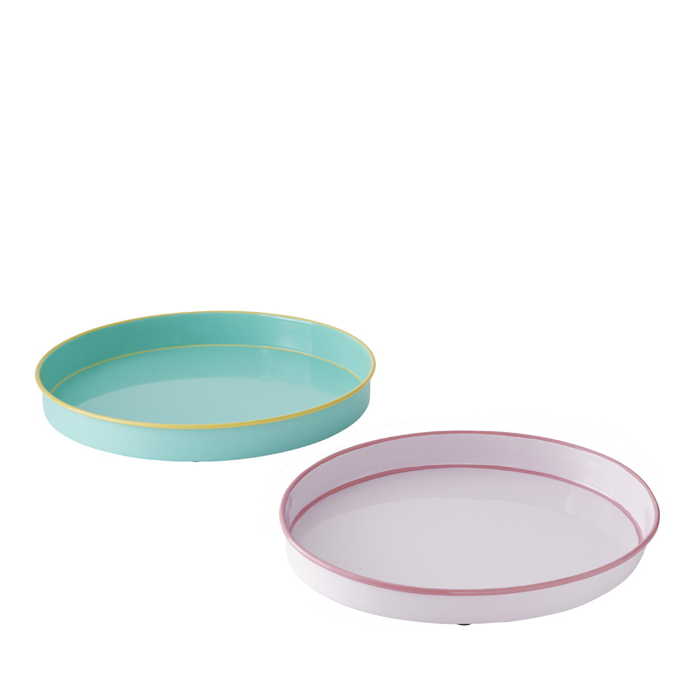 Milano Lilac Metal Oval Tray | Adairs