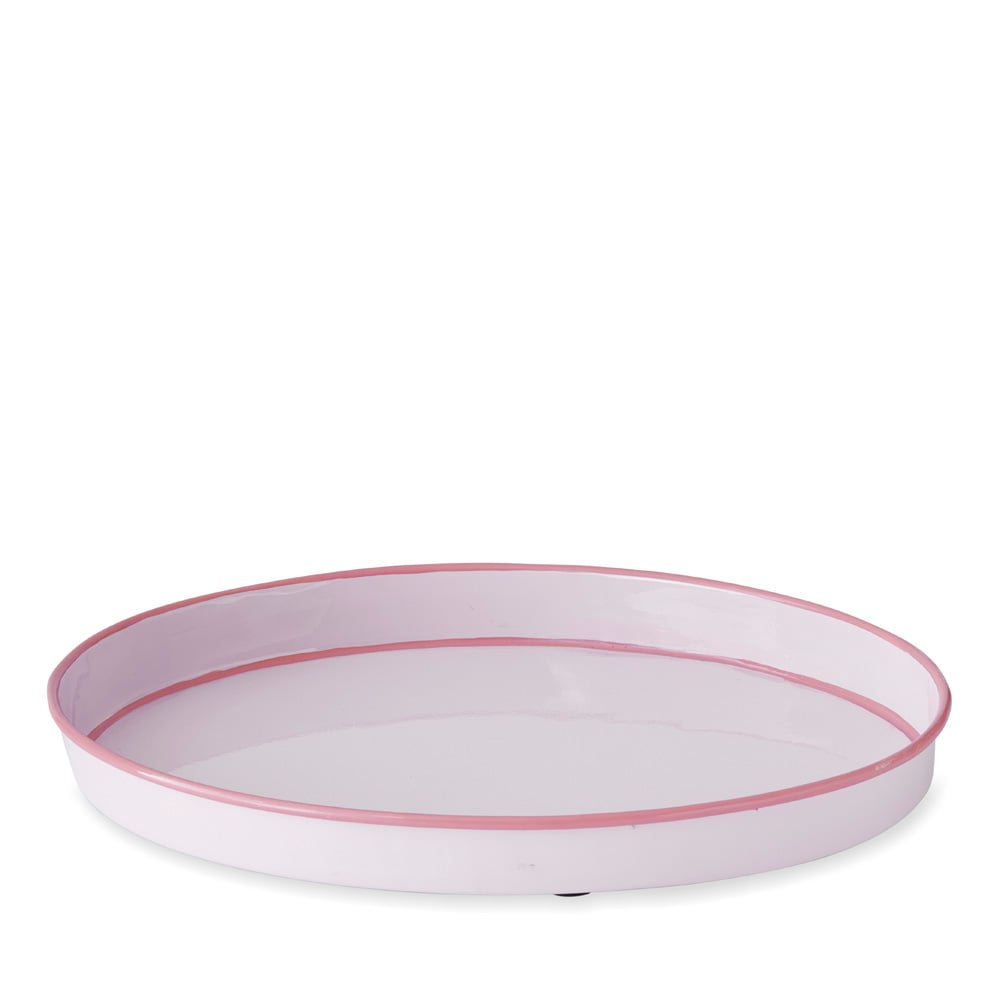 Milano Lilac Metal Oval Tray | Adairs