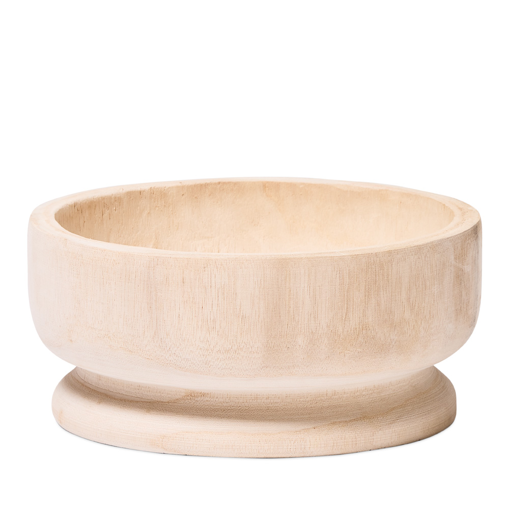 Jasper Natural Footed Timber Bowl | Tableware | Adairs
