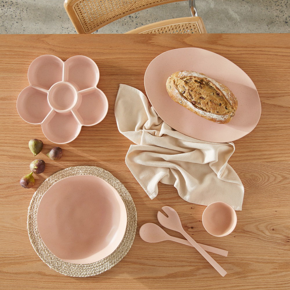 Capri Pink Bamboo Servingware | Adairs