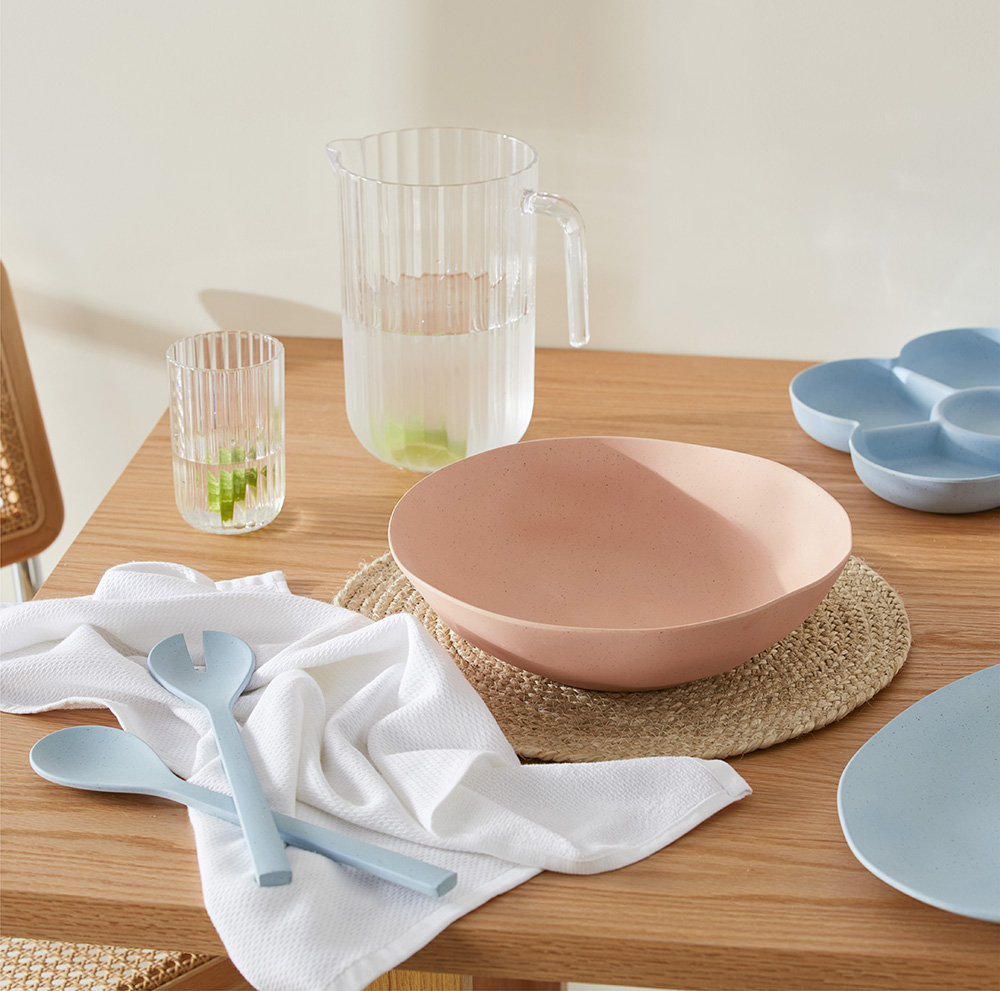 Capri Pink Bamboo Servingware | Adairs