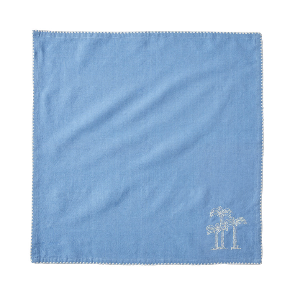 Mallorca Blue Palm Trees Napkins | Adairs