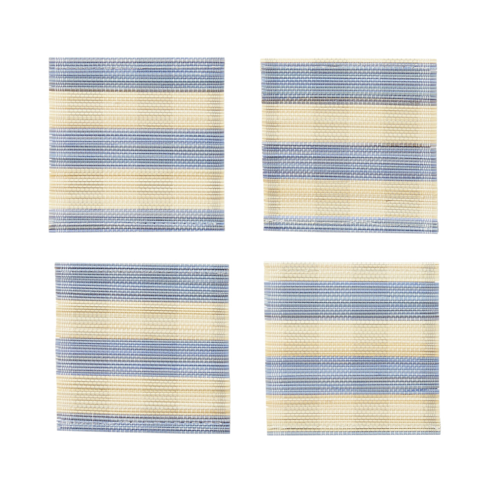 Brooklyn Blue Bamboo Coasters Pack of 4 | Adairs