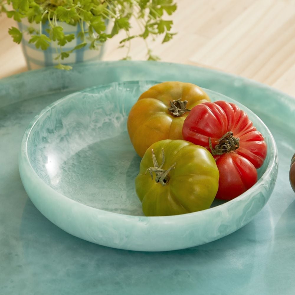 Calypso Turquoise Resin Medium Serving Bowl | Adairs