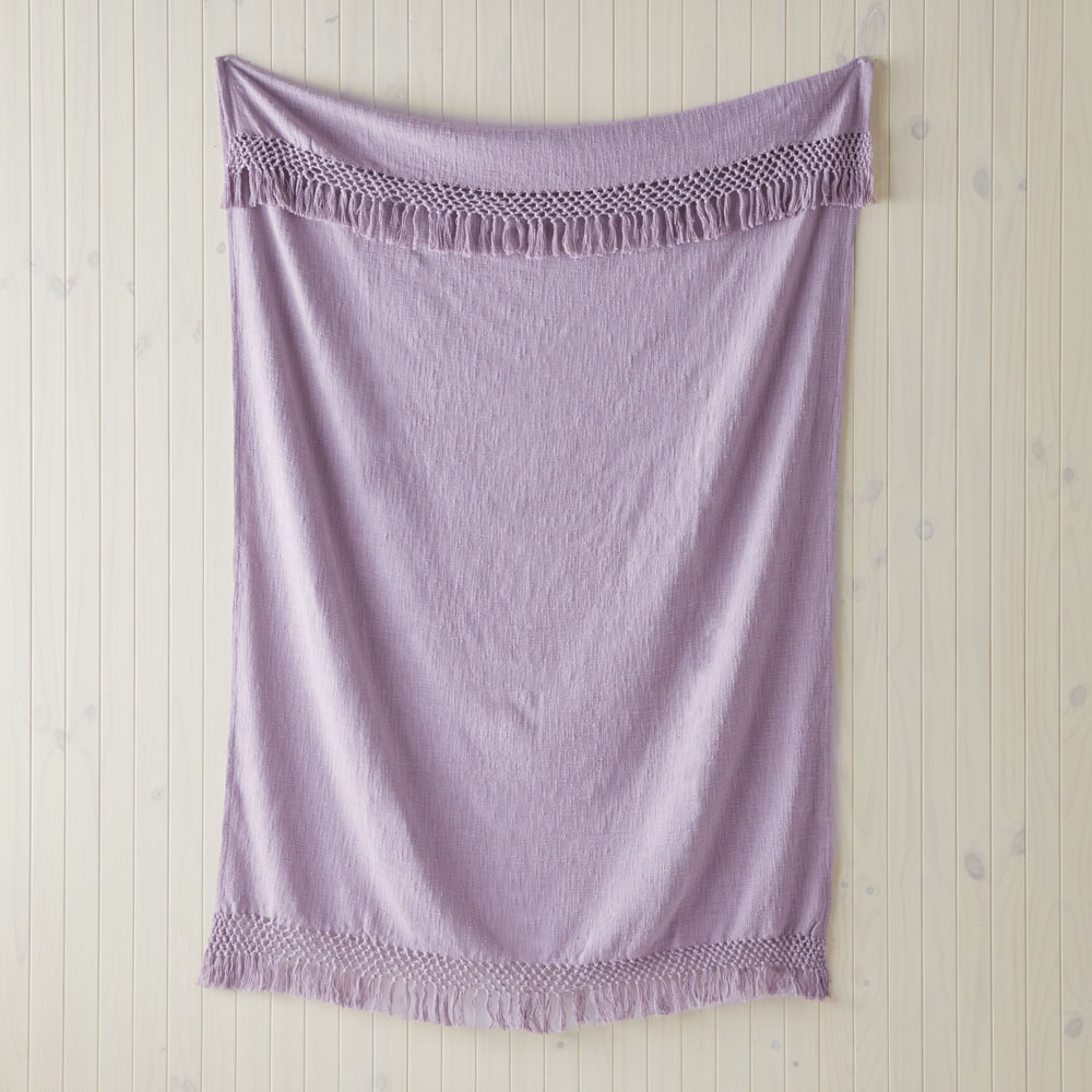 Macrame Lavender Knot Throw | Adairs