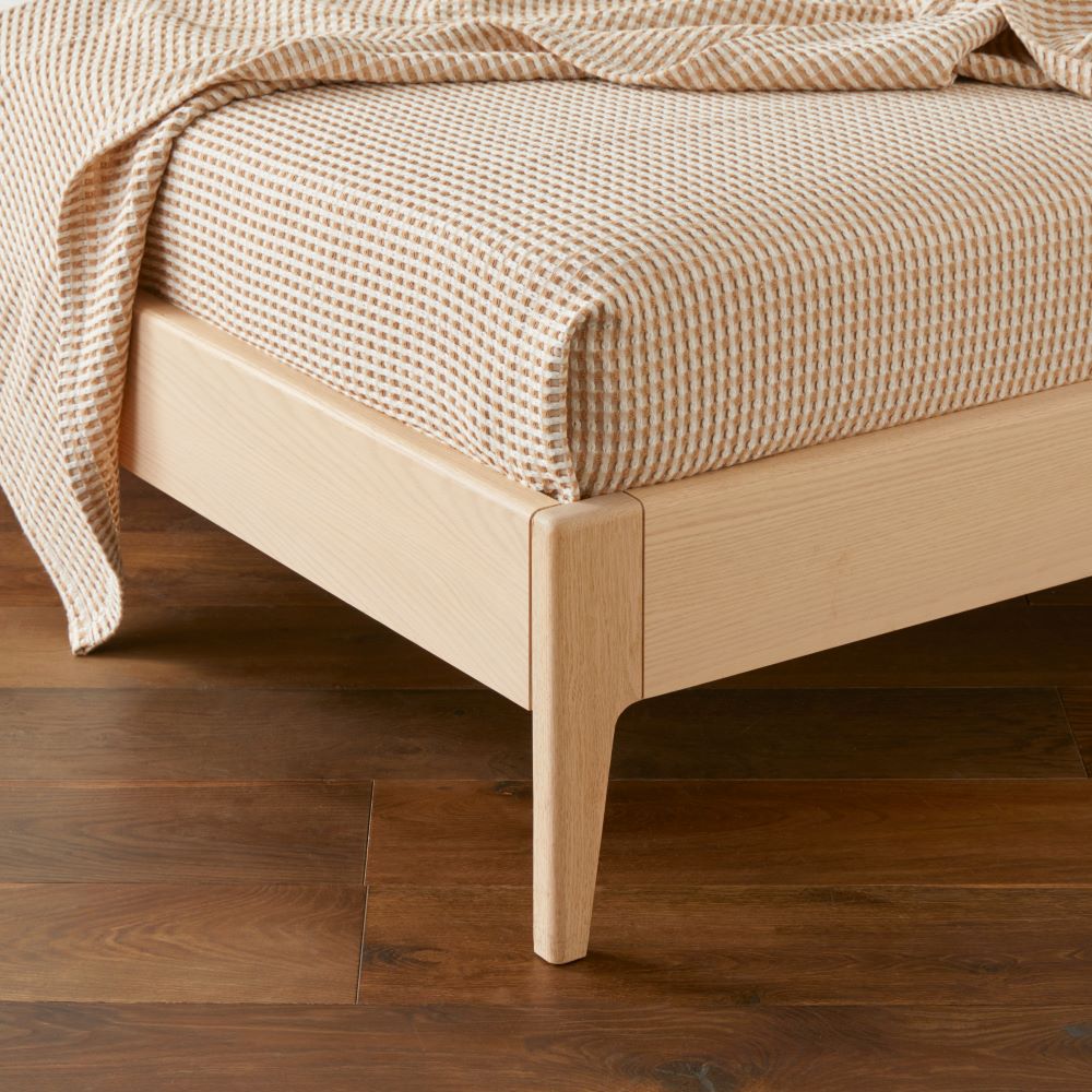 European Collection Turkish Cotton Natural & Tobacco Waffle Blanket ...