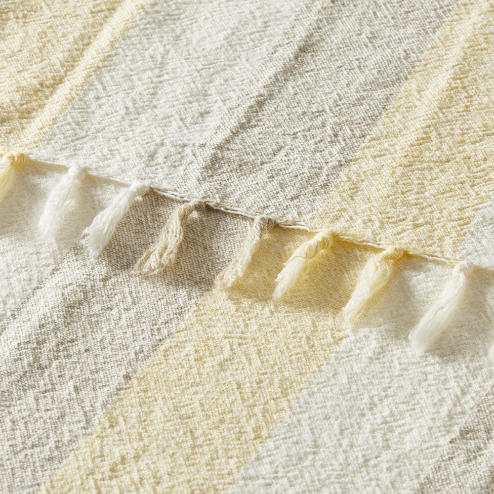 Cabo Natural & Lemon Stripe Throw | Adairs