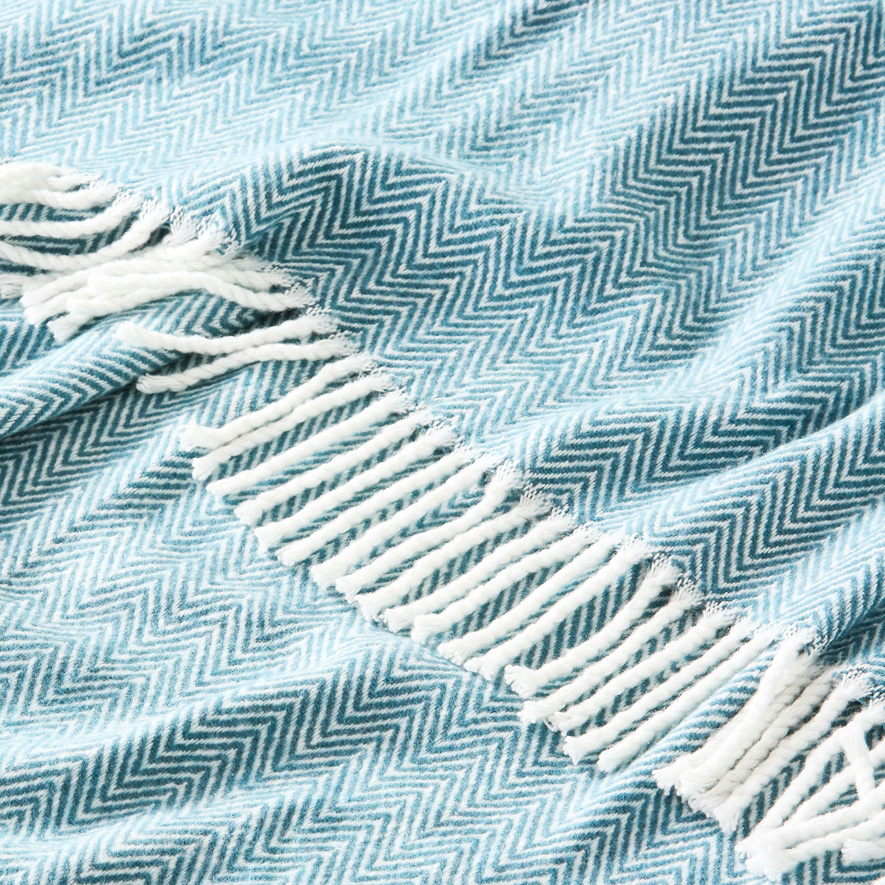 Yatton Blue Throw | Adairs