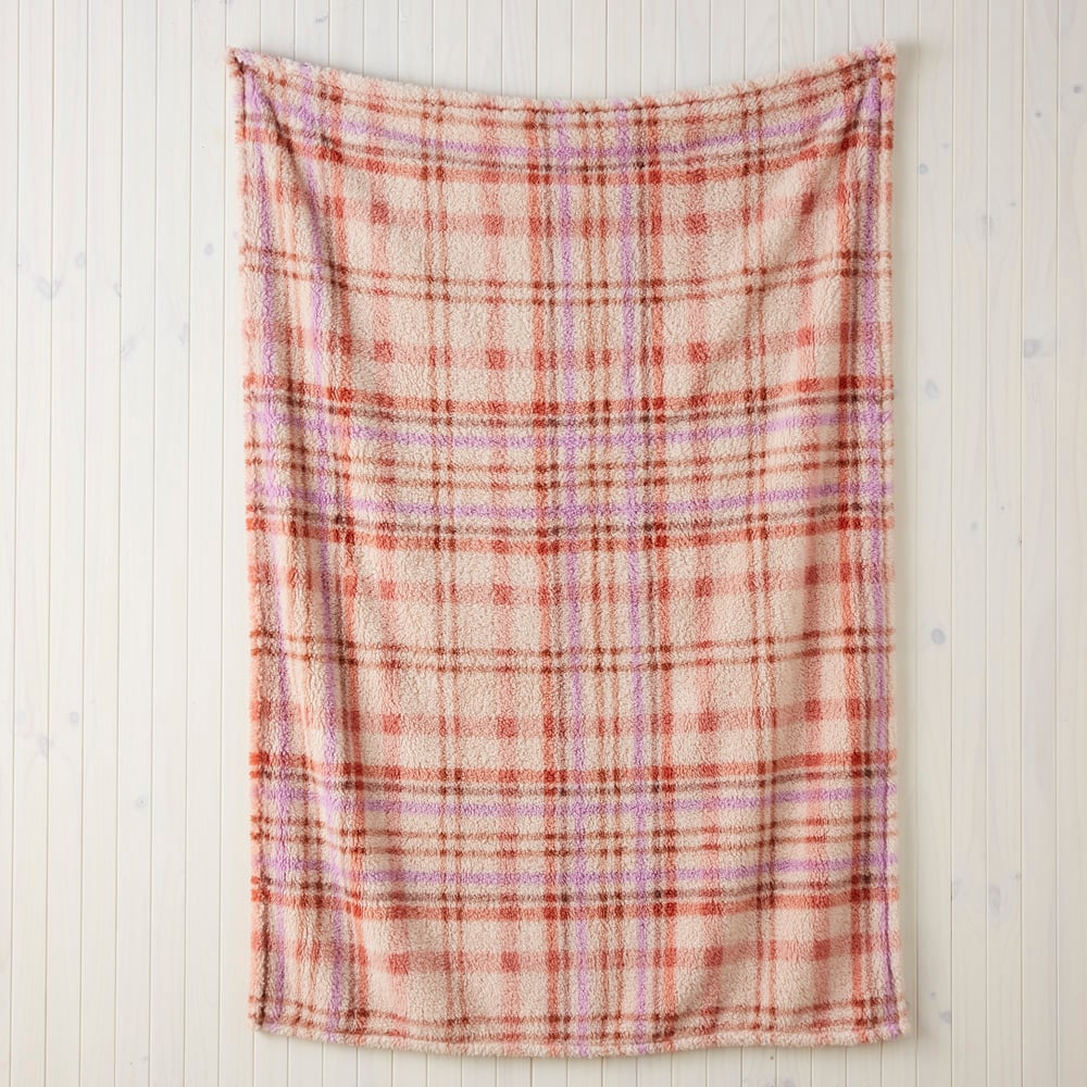 Cloud Sunset Check Throw | Adairs