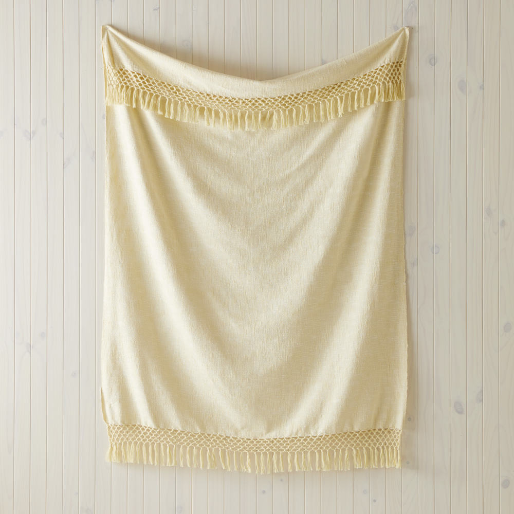 Macrame Lemon Sorbet Knot Marle Throw | Adairs