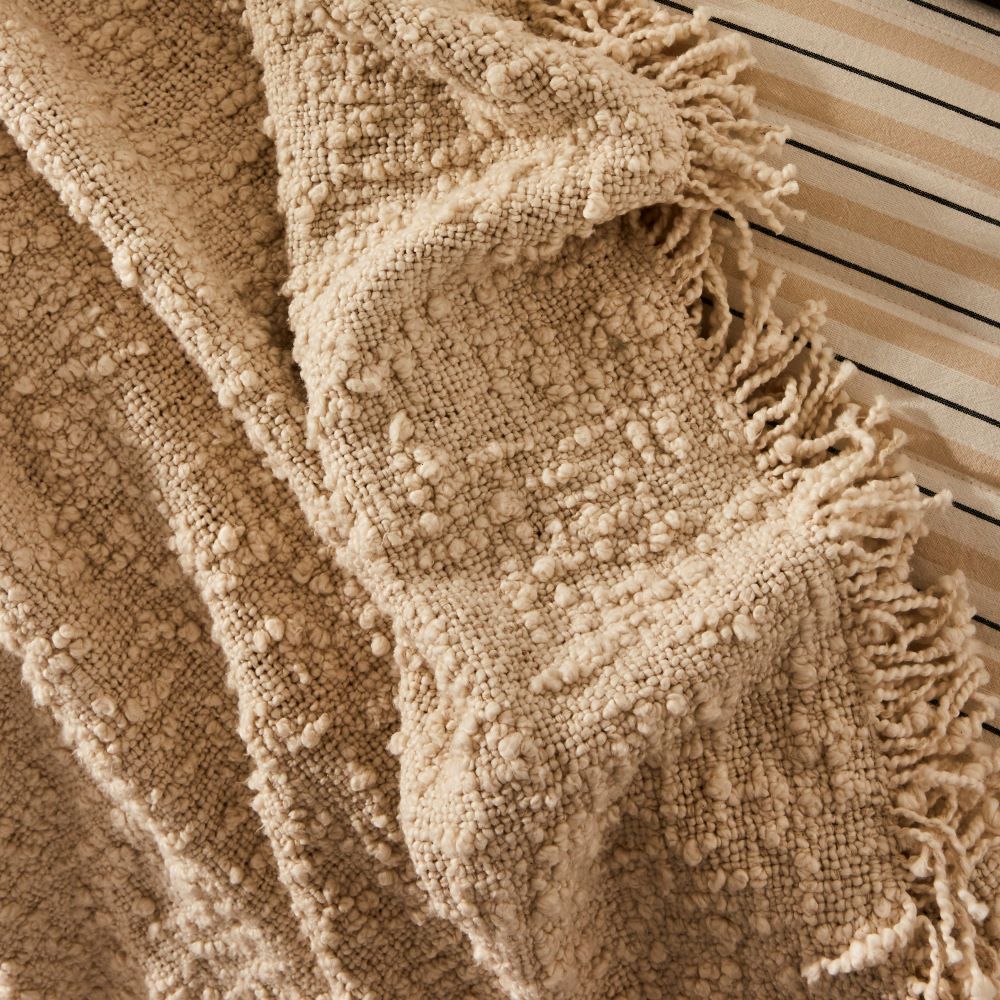 Leiden Natural Boucle Throw | Adairs
