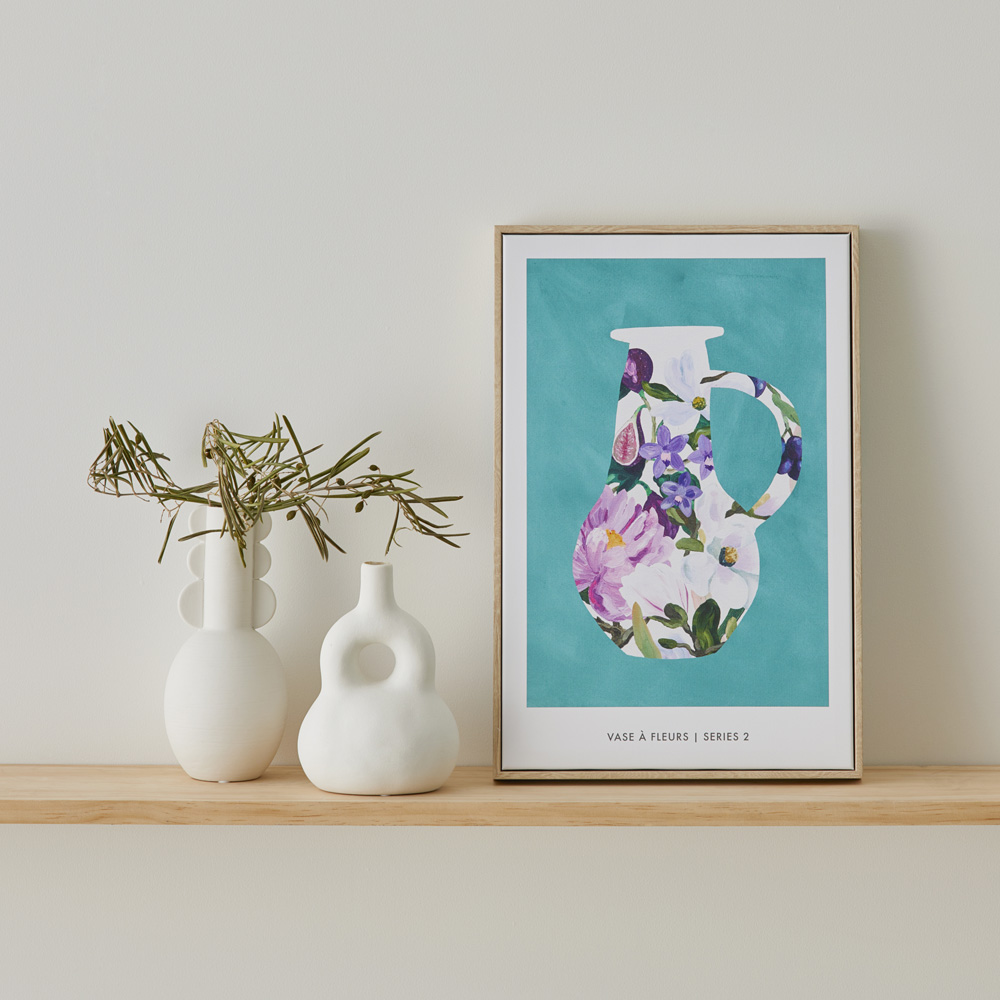 Vase A Fleurs Lilac Small Vintage Poster Wall Art | Adairs