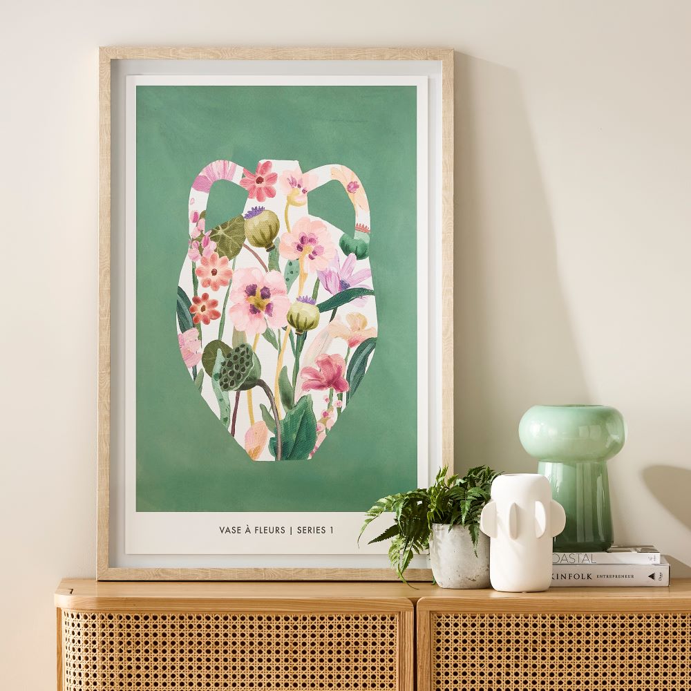 Vase A Fleurs Pansy Large Vintage Poster Wall Art | Adairs