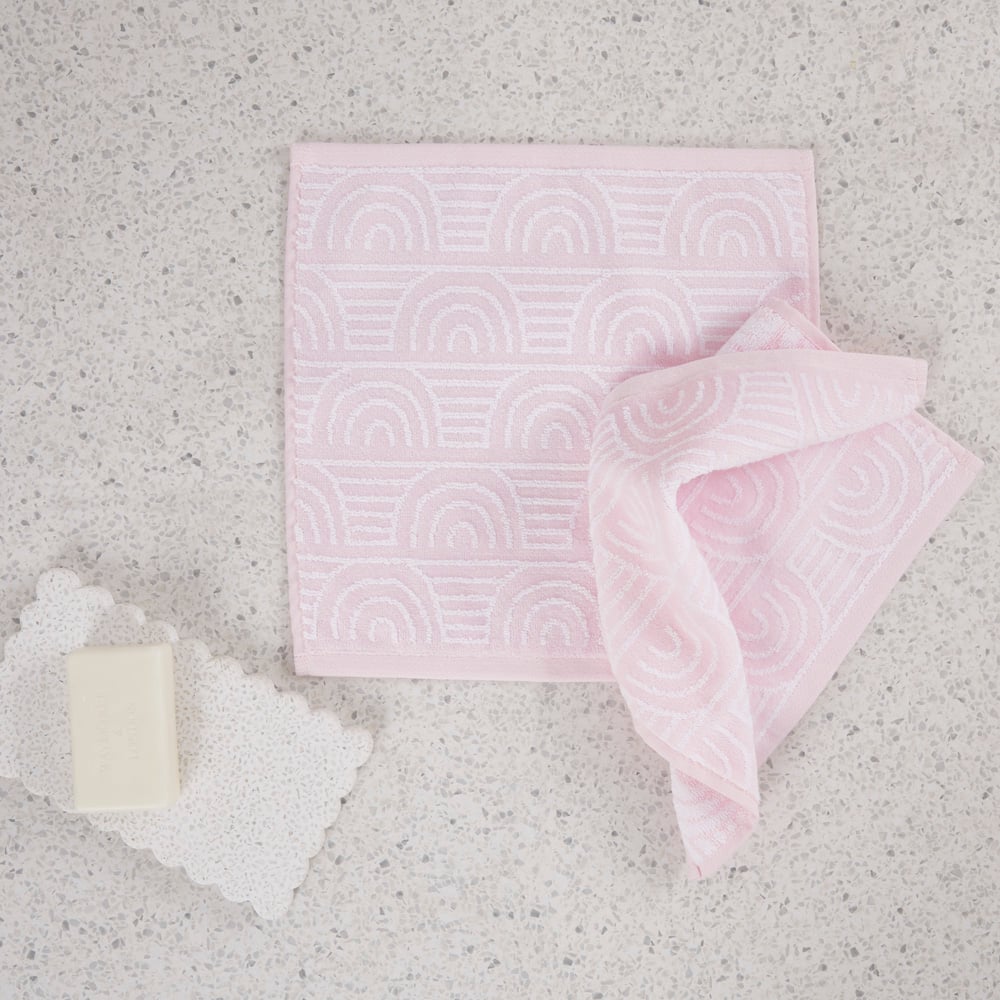 Adairs Kids - Rainbow Dreams Pink Face Washers Pack of 2 | Adairs