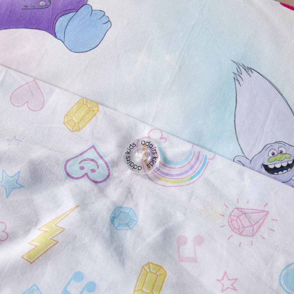 Universal Trolls Born Sparkly Rainbow Quilt Cover Set | Adairs