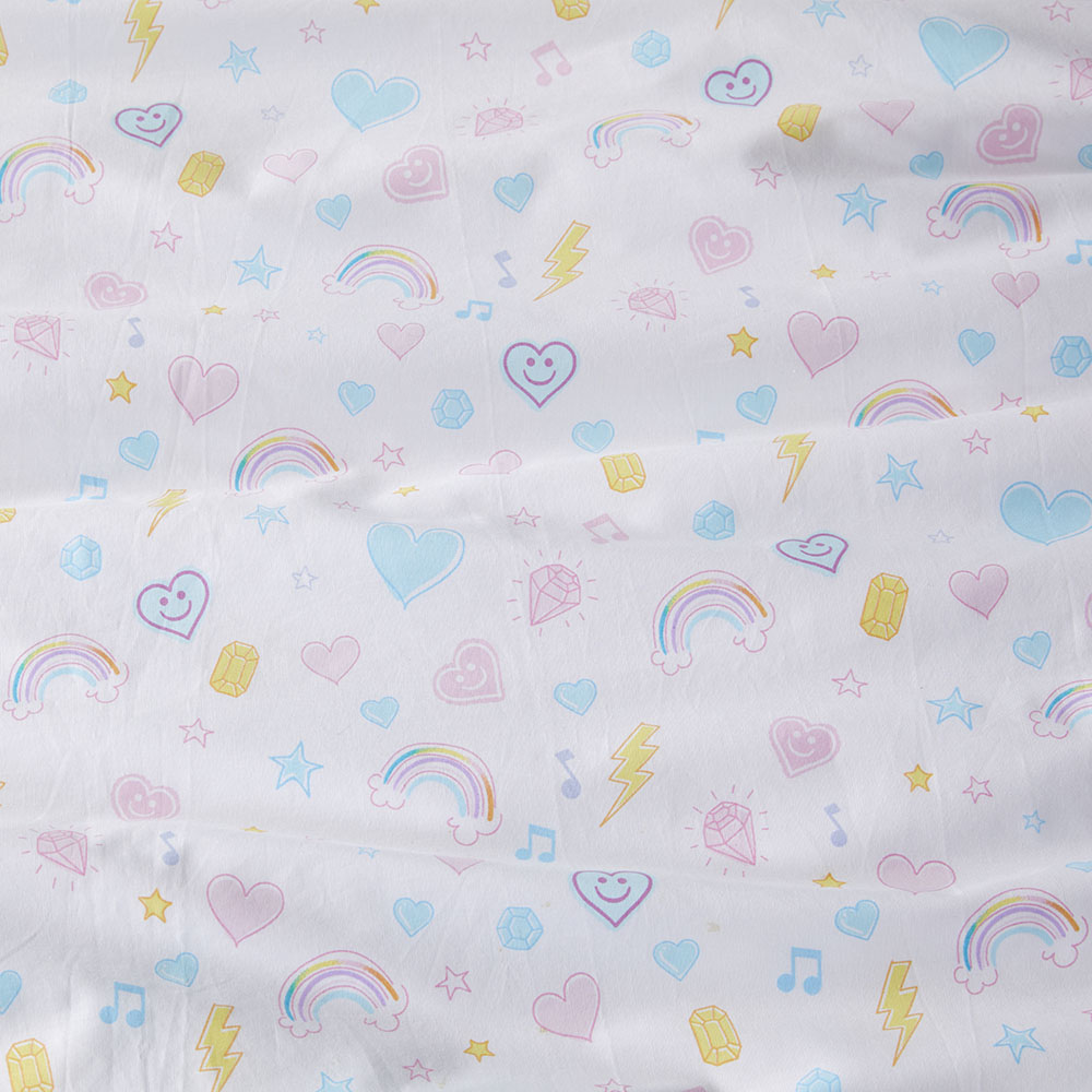 Universal Trolls Born Sparkly Rainbow Quilt Cover Set | Adairs
