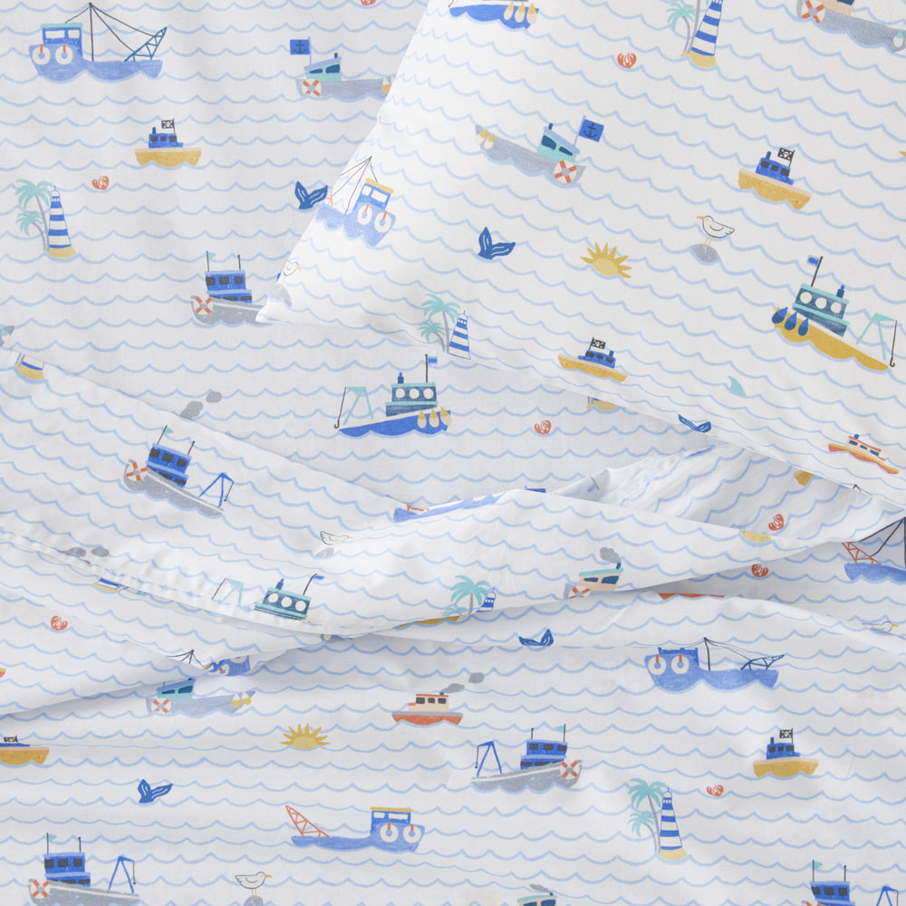 Adairs Kids - Set Sail White Sheet Set | Adairs