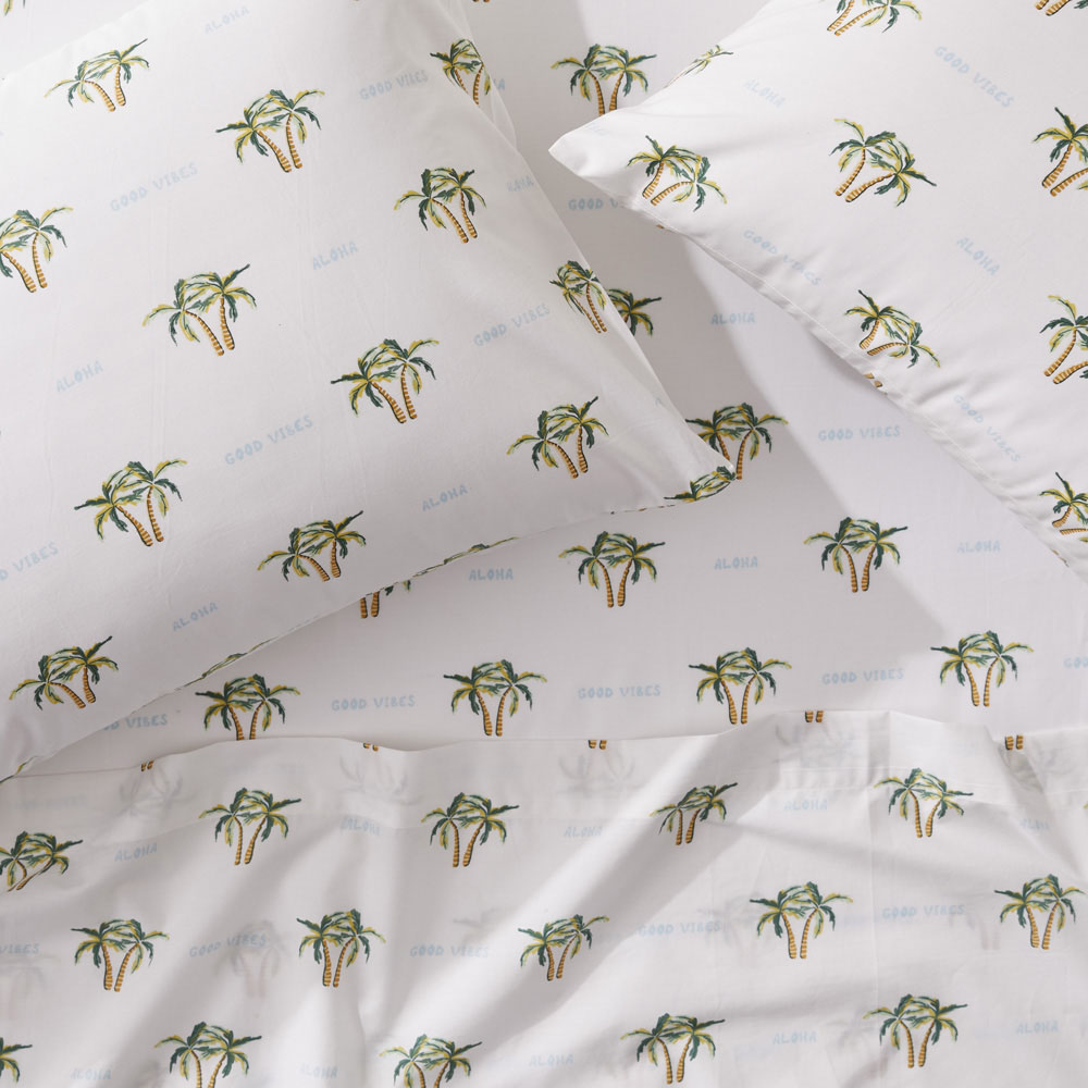 Adairs Kids - Aloha Summer Vibes Natural Sheet Set | Adairs