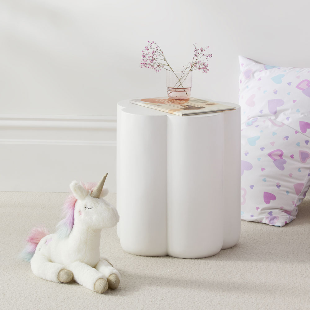 Adairs Kids - Daisy Shaped White Side Table | Adairs