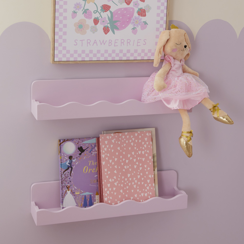 Adairs Kids - Willow Lilac Wall Book Shelf Pack of 2 | Adairs