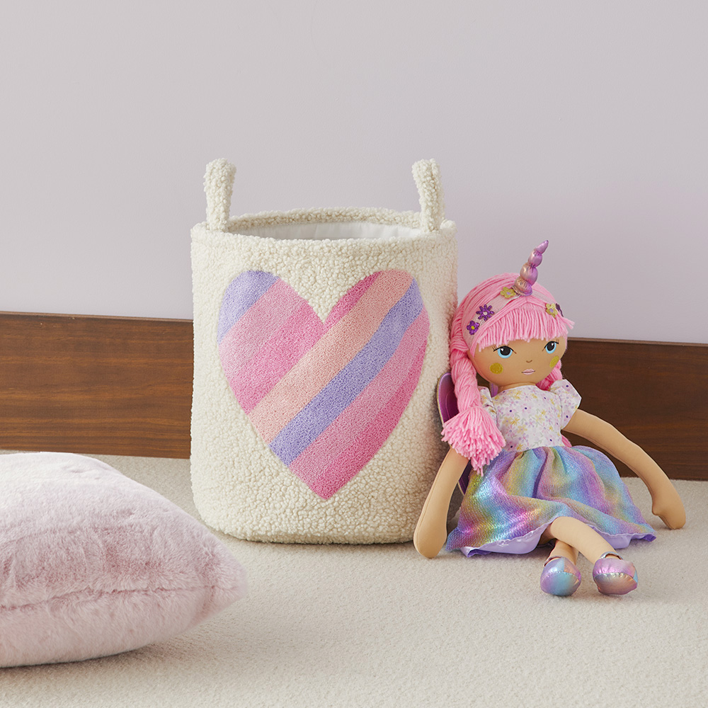 Adairs Kids - Cosy Heart Basket | Adairs