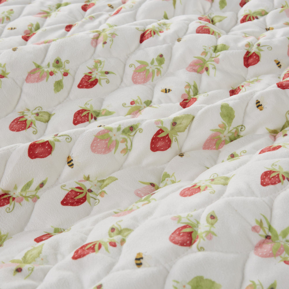 Adairs Kids - Heirloom Pink Sweet Strawberry Quilted Blanket | Adairs
