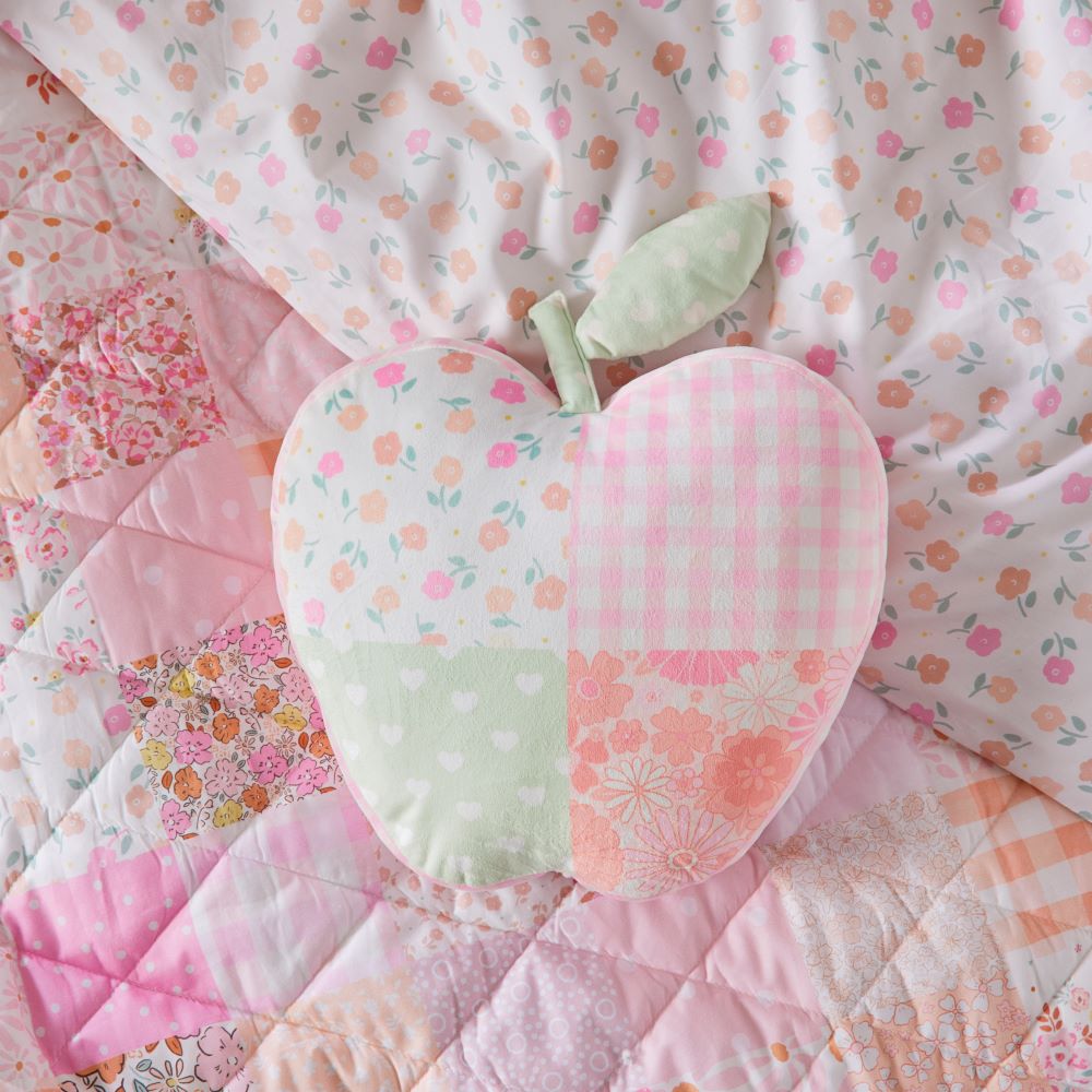 Adairs Kids - Nola Patchwork Apple Classic Cushion | Adairs