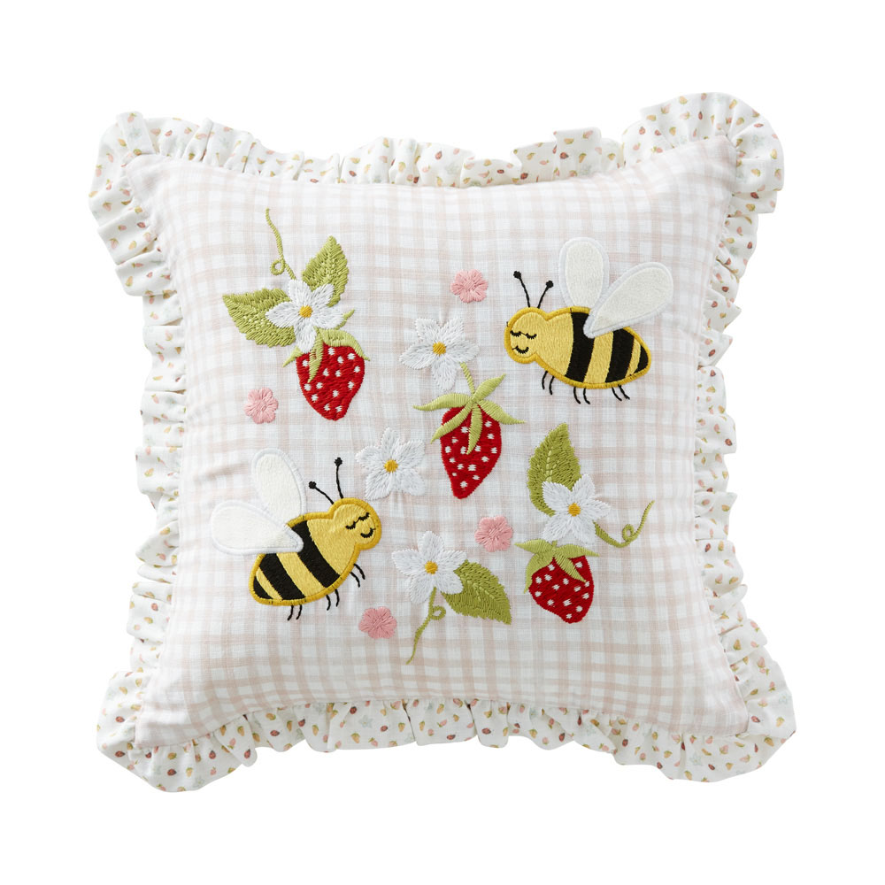 Adairs Kids - Classic Heirloom Strawberry Buzz Cushion | Adairs