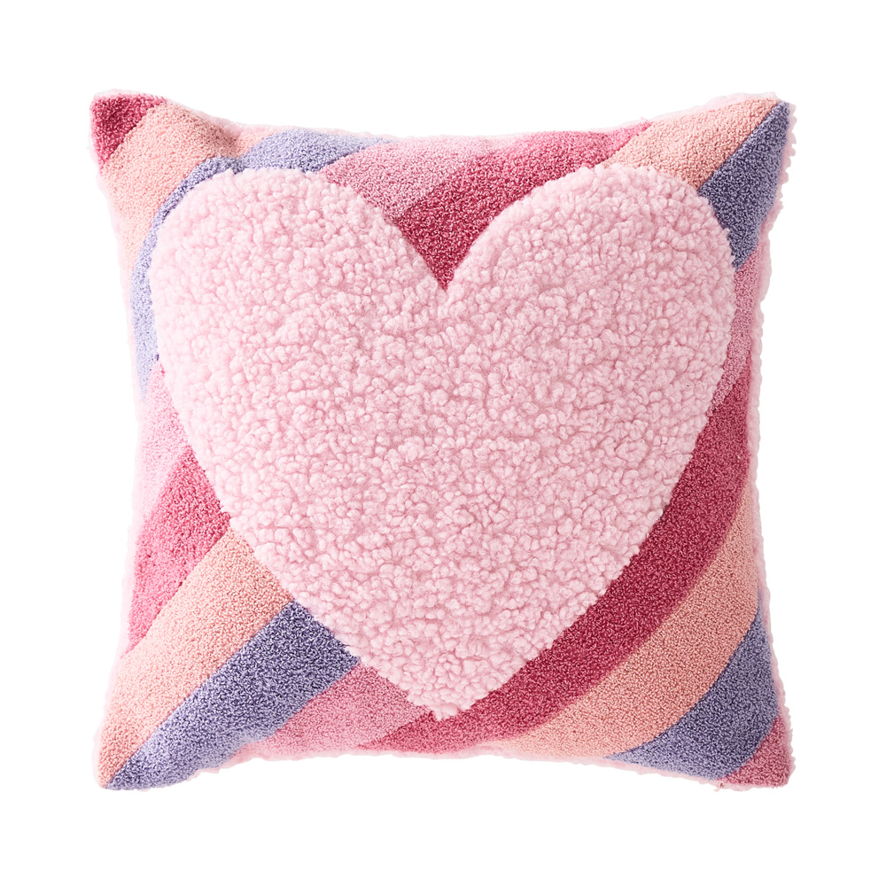 Adairs Kids - Heart Stripe Lollipop Cosy Cushion | Adairs