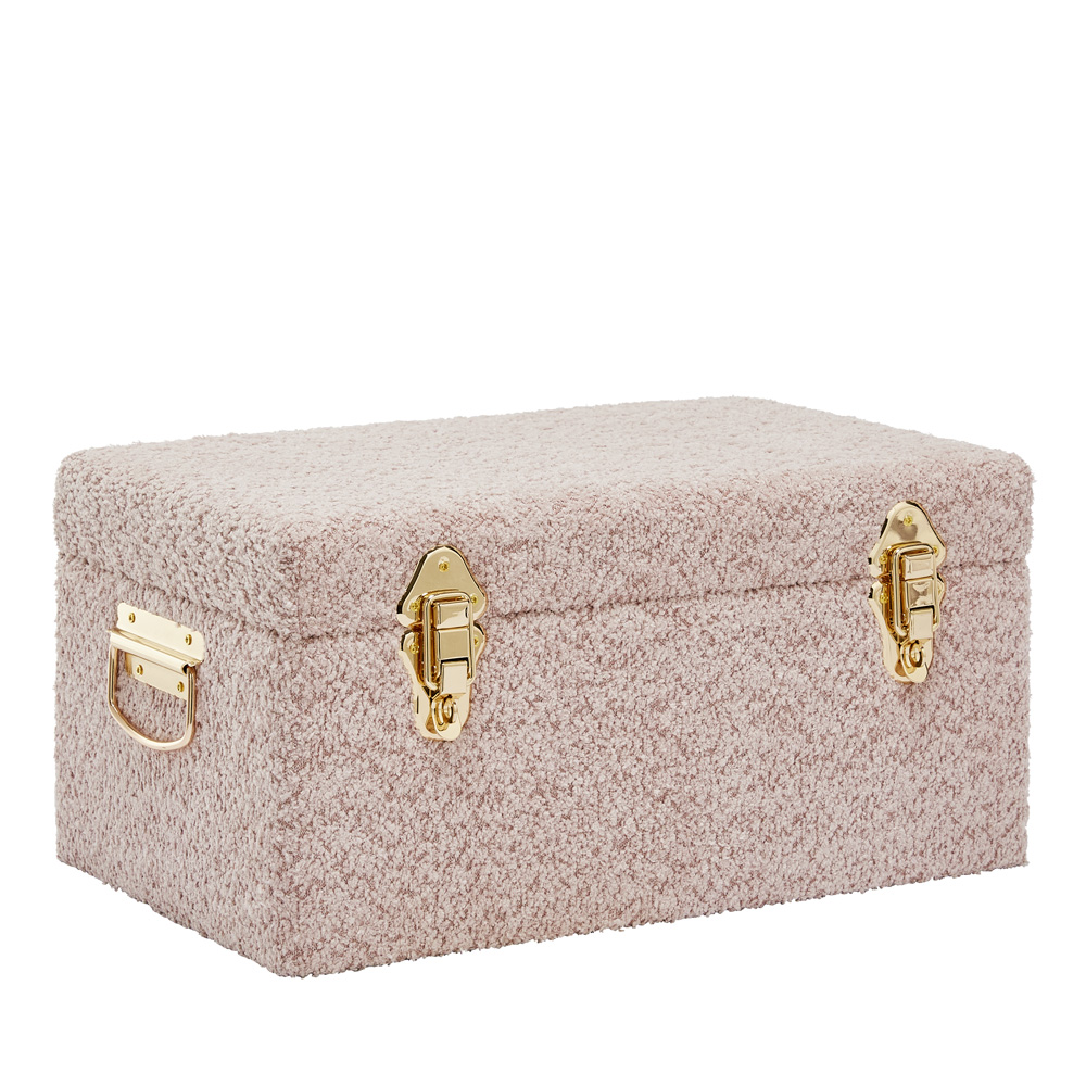 Adairs Kids - Heirloom Pink Boucle Storage Trunk | Adairs