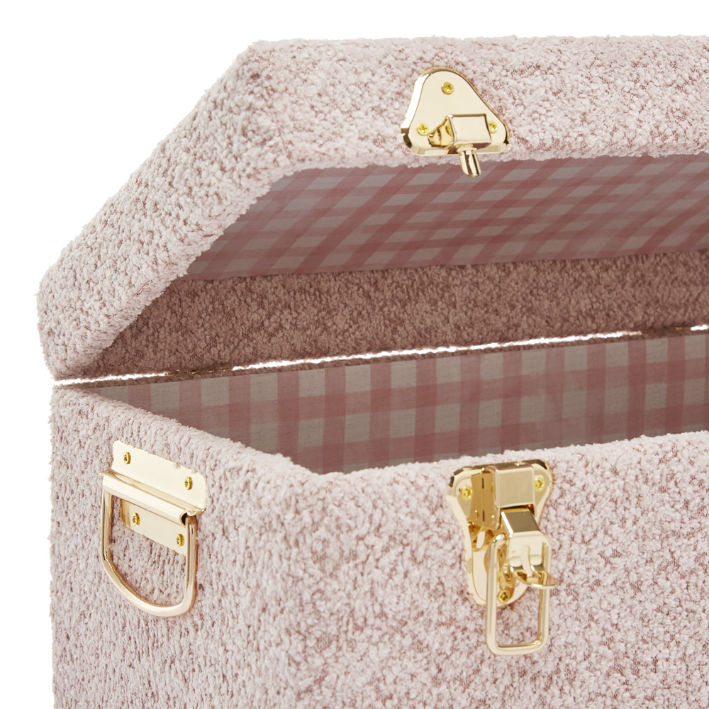 Adairs Kids - Heirloom Pink Boucle Storage Trunk | Adairs
