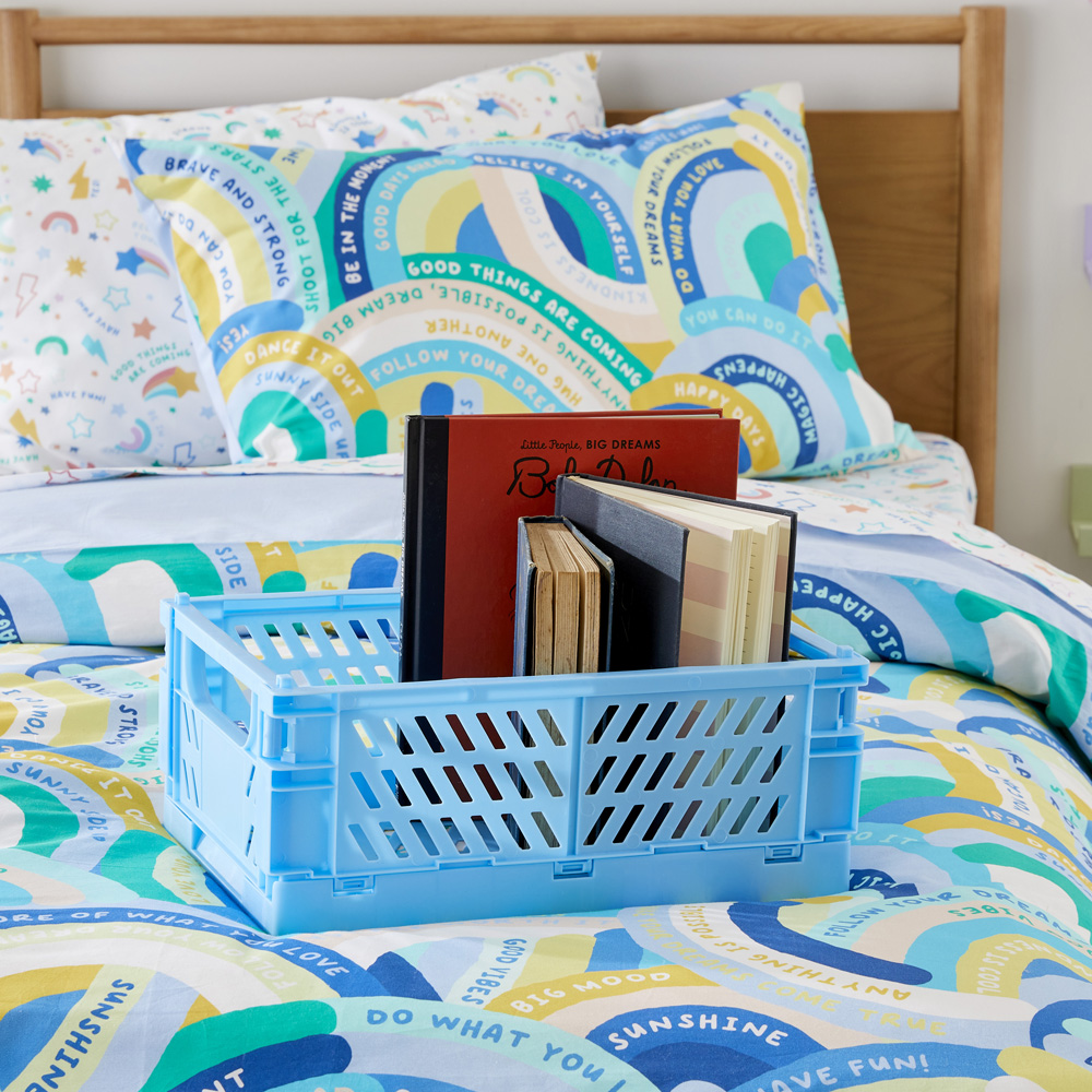 Adairs Kids - Foldable Blue Large Storage Boxes Pack of 2 | Adairs