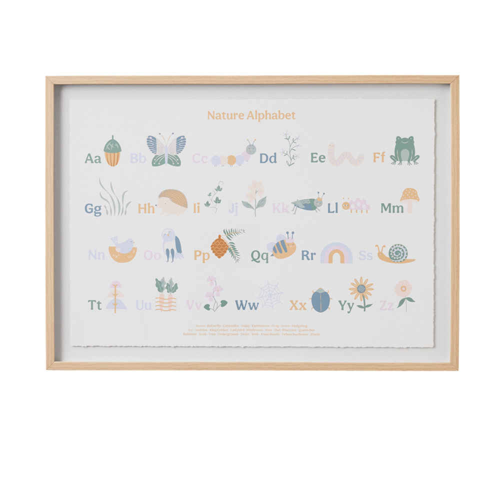 Adairs Kids - Nursery Pure Nature ABC Wall Art | Adairs