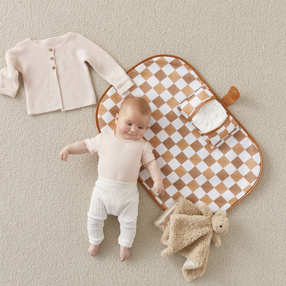 Adairs Kids - Travel Natural Rainbow Change Mat | Adairs