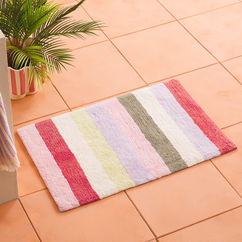 Fiesta Multi Stripe Bath Mat | Adairs