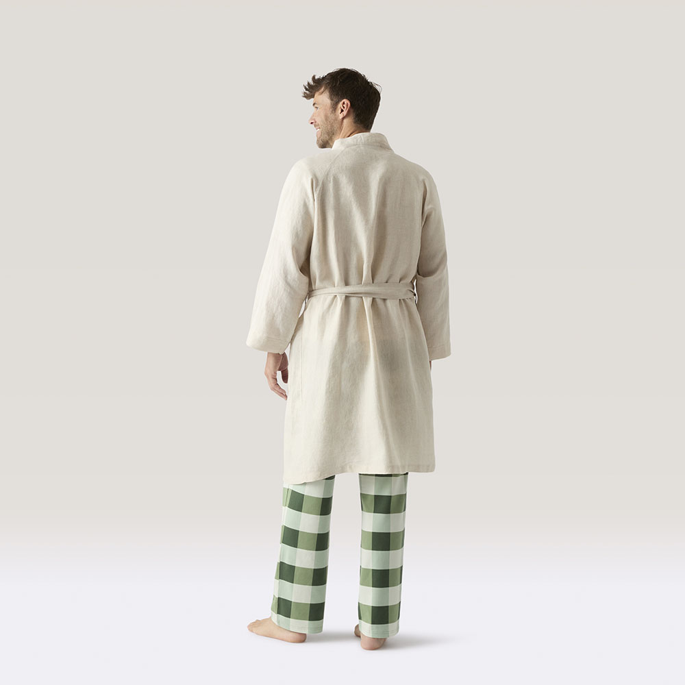 Vintage Washed Natural Linen Robe | Adairs
